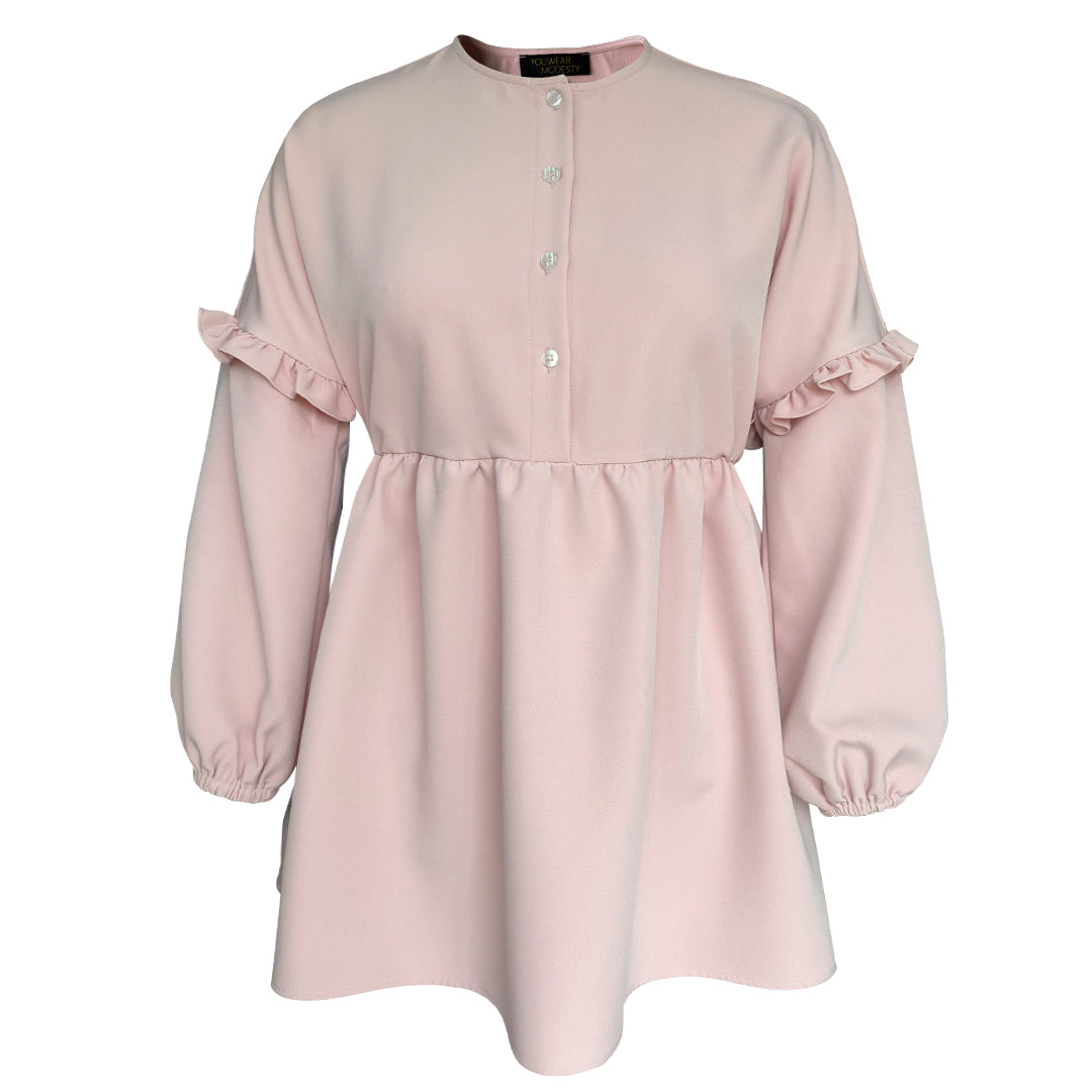 Jamari Blouse - Blush Pink – YOUWEARMODESTY